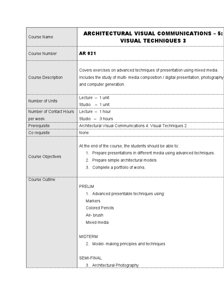 Architectural Visual Communications - 5: Visual Techniques 3 | PDF | Drawing | Vision