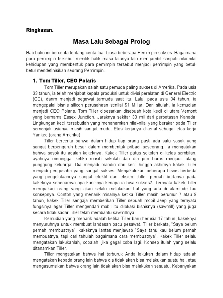 Ringkasan Past As Prologue | PDF