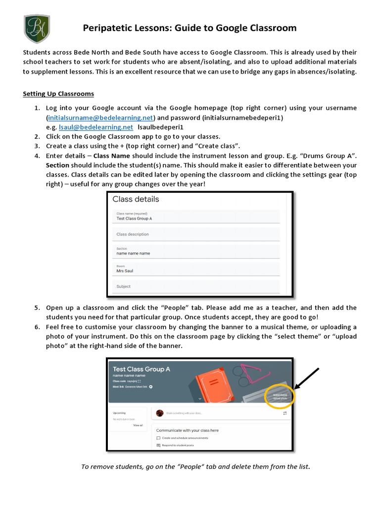Google Classroom Setup Guide | PDF | Classroom | Communication