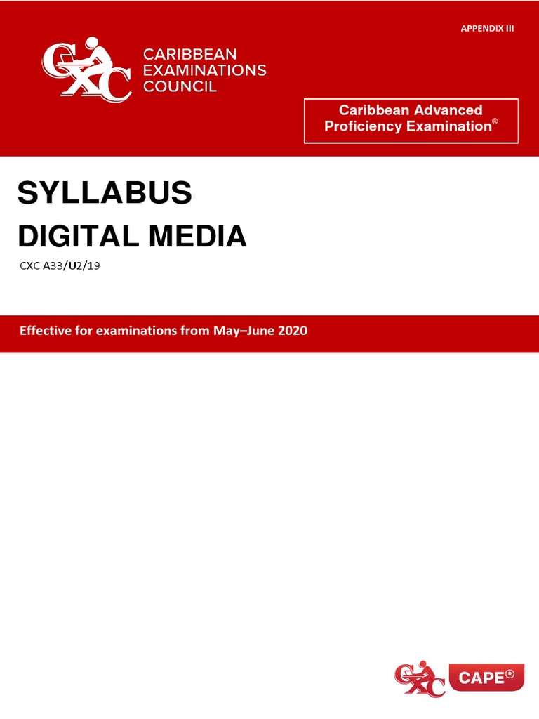 Digital Media Syllabus 2020 | PDF | Design | Creativity