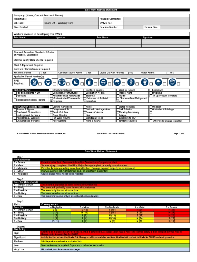 Boom Lift - Working From | PDF | Personal Protective Equipment ...