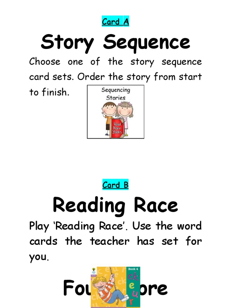 Engaging Reading Activity Cards | PDF | Language Arts & Discipline ...