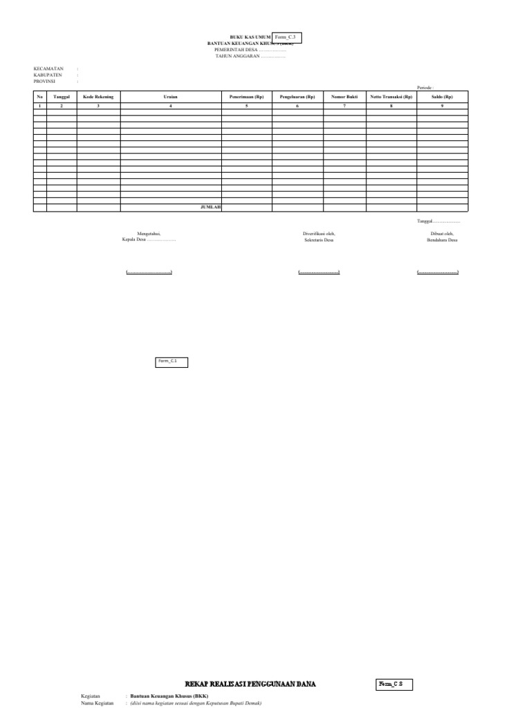 C2. Form LPJ EXCEL | PDF