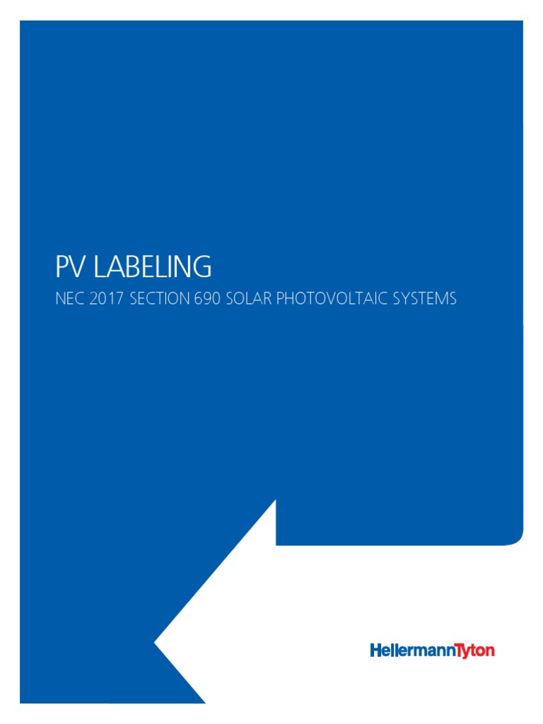 PV Labeling: Nec 2017 Section 690 Solar Photovoltaic Systems | Download ...