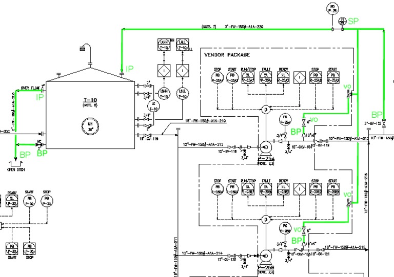 P&ID Fire Water System 2 | PDF