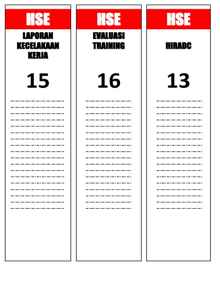 Label Ordner untuk HSE dan HRD | PDF | Karier & Perkembangan