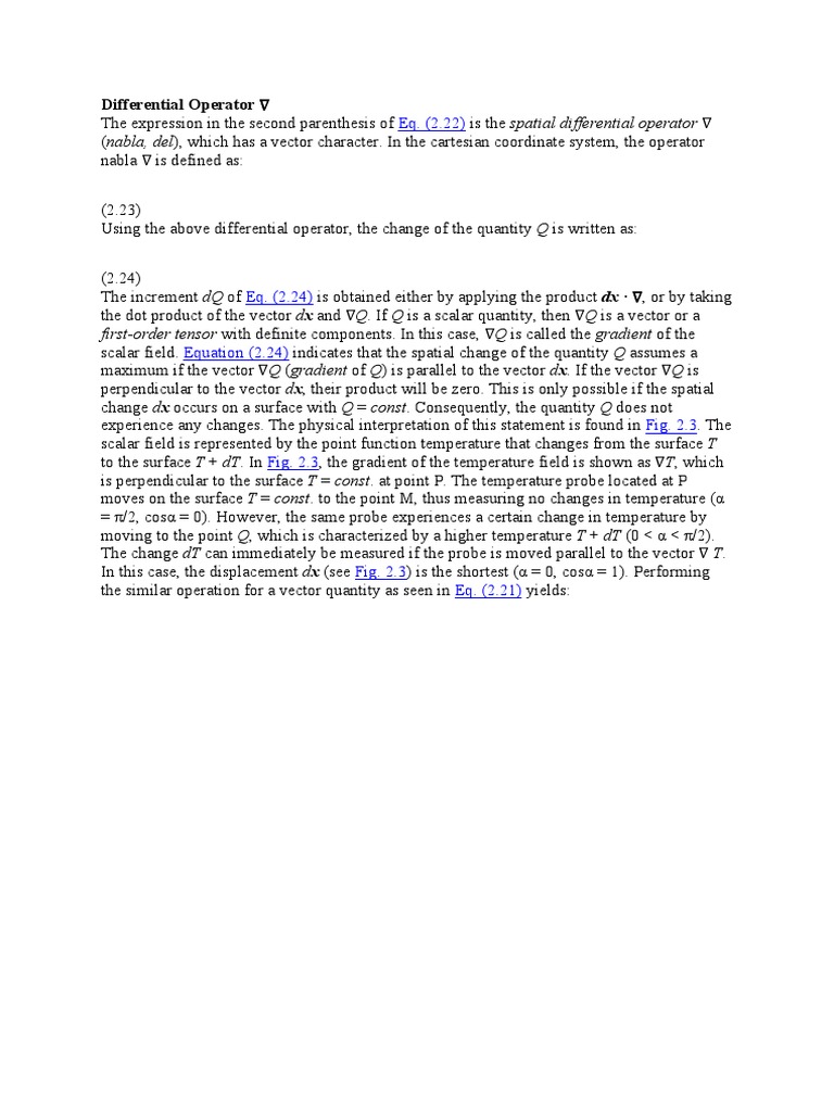 Differential Operator | PDF | Gradient | Euclidean Vector