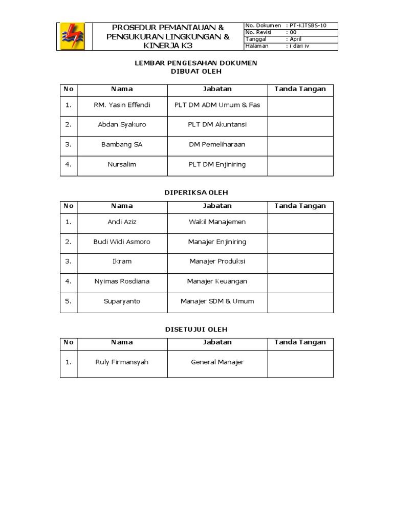Prosedur Pemantauan & Pengukuran Lingkungan & Kinerja K3 | PDF | Teknologi & Rekayasa