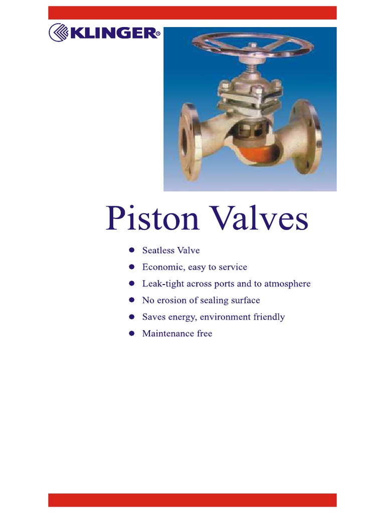 01 Klinger Piston Valves | PDF