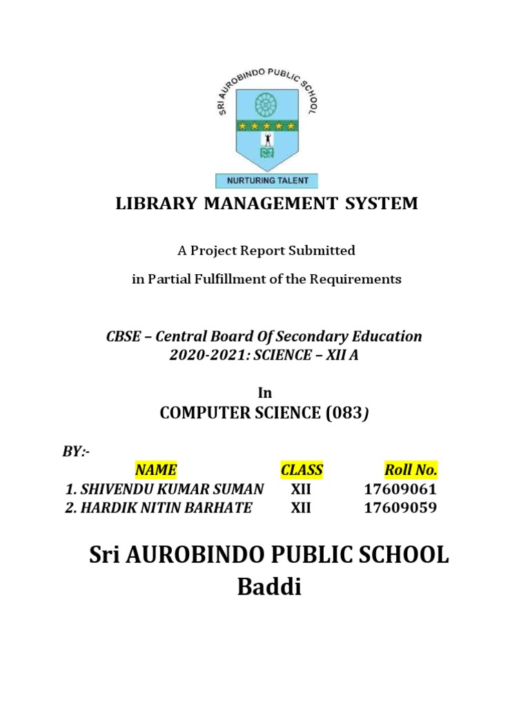 Library Management System | PDF | Computer Data | Computer Science
