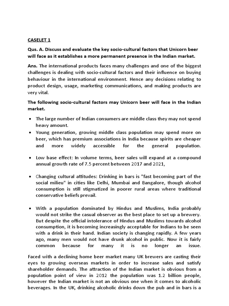 CASELET 1 Marketing Answers | PDF | Brand | Sales