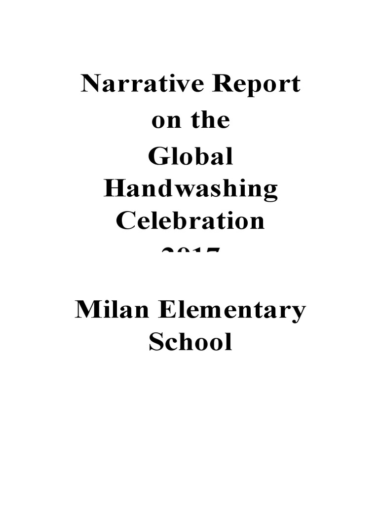 Narrative Report On Handwashing 2 | PDF