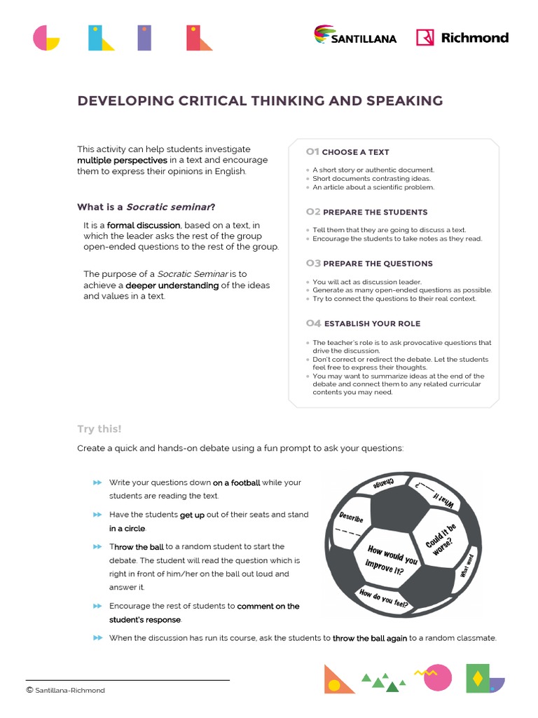 Developing Critical Thinking and Speaking: What Is A Socratic Seminar ...