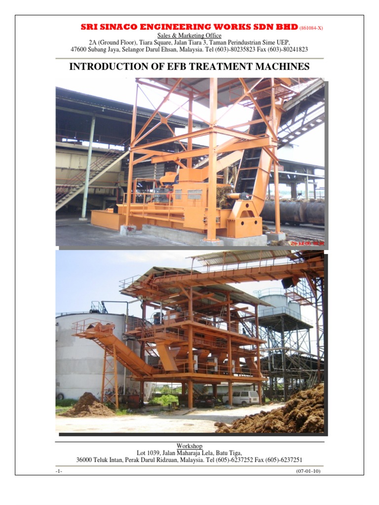 EFB Treatment Machines Overview | PDF