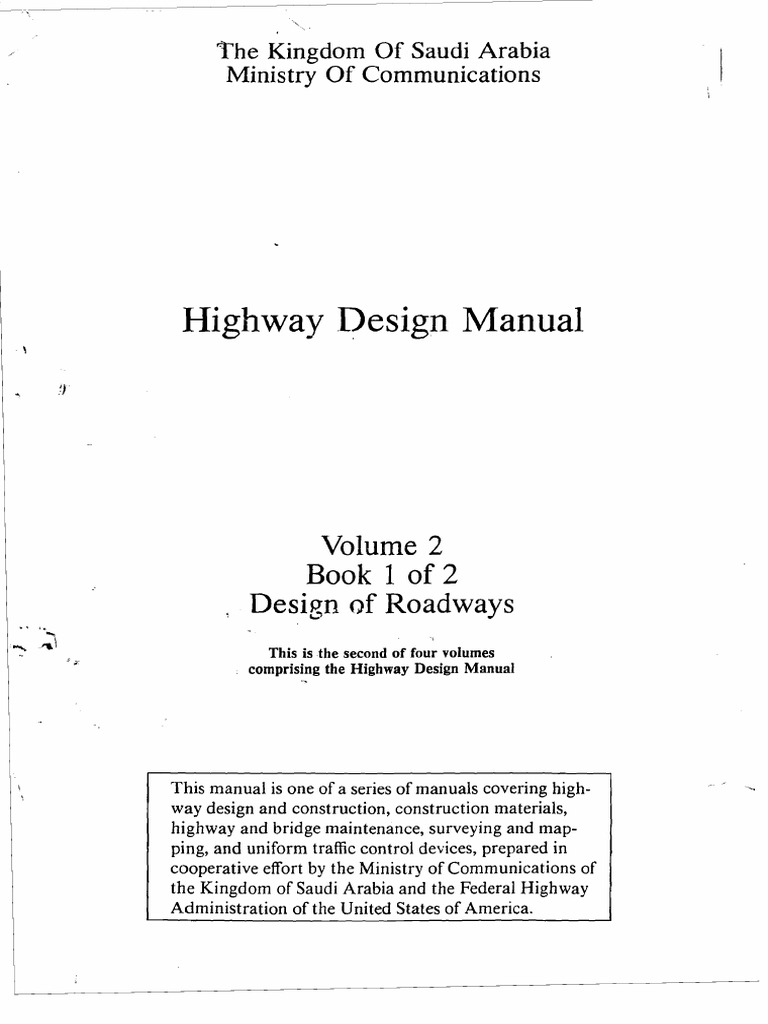 Highway Pesign Manual: Book 1 of Design of Roadways | PDF | Controlled ...