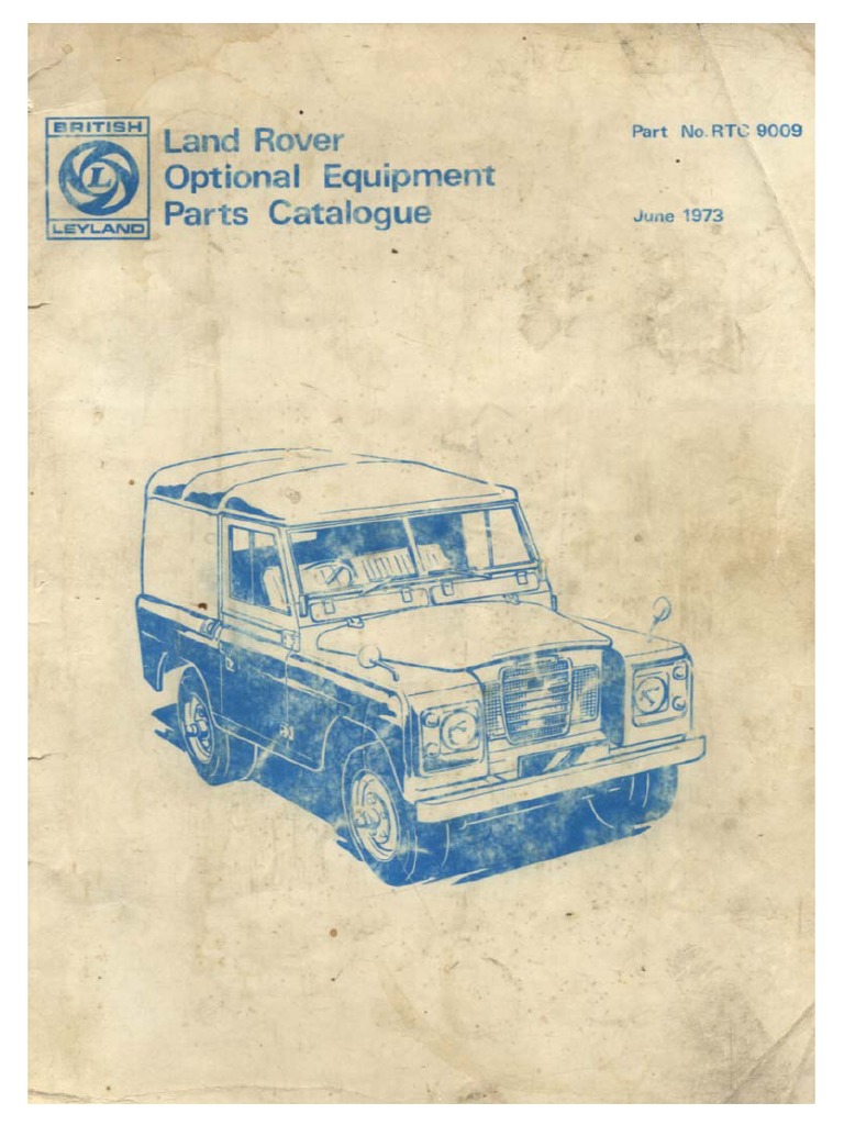 Land Rover Optional Equipment Parts Catalogue 1/2 | PDF