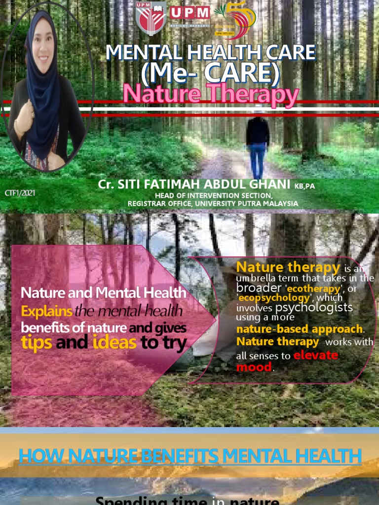 Nature Therapy Mental Health | PDF | Mood (Psychology) | Mental Health
