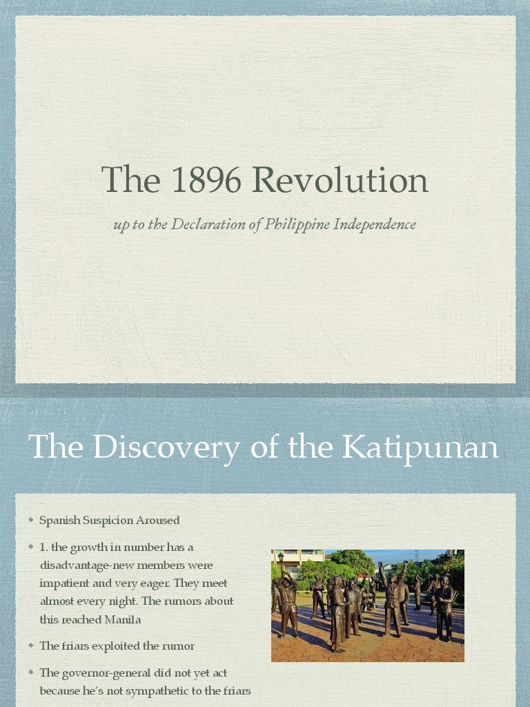 The 1896 Revolution: Up To The Declaration of Philippine Independence ...