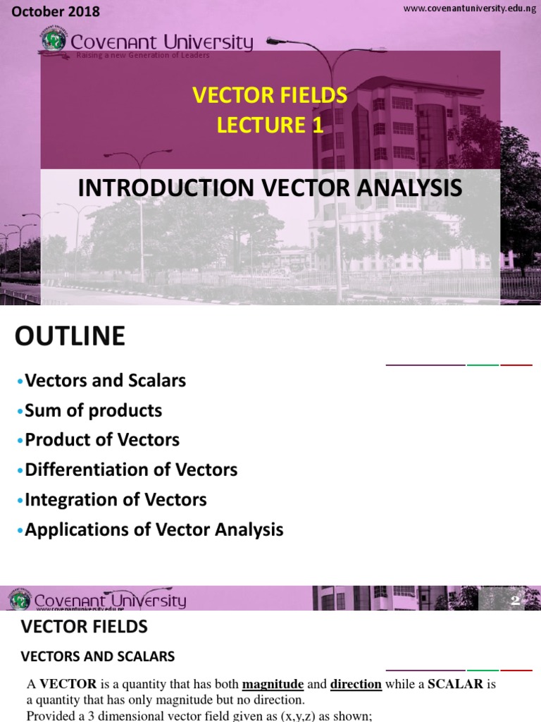 Vector Field1 Pdf Euclidean Vector Linear Algebra
