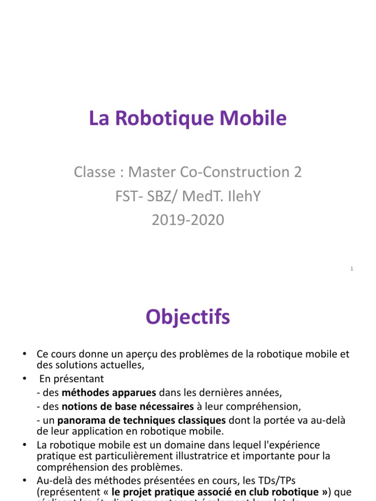 Introduction à la Robotique Mobile | PDF | Robot | Robotique