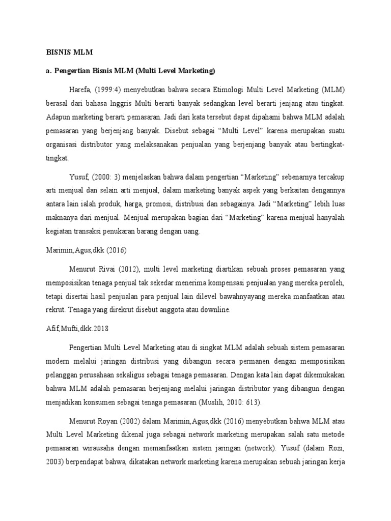 Bisnis MLM | PDF