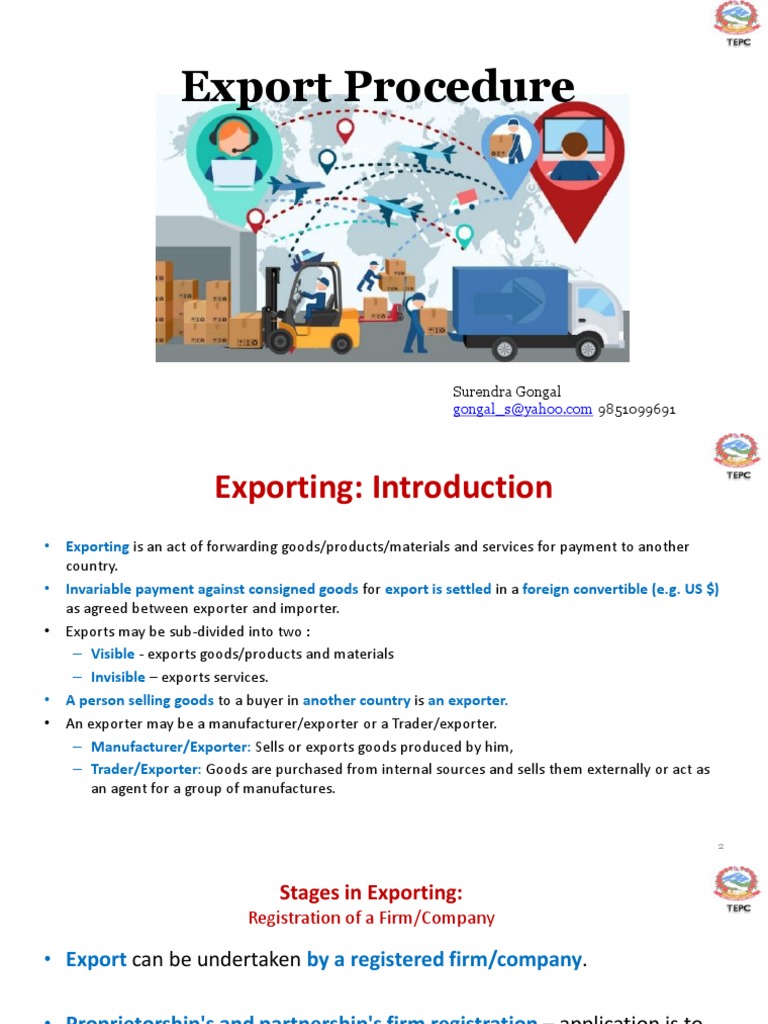 Export Procedure | PDF | Customs | Letter Of Credit
