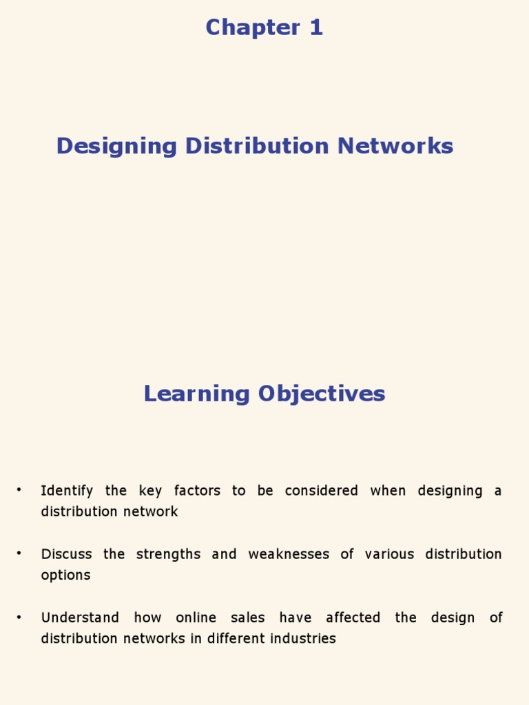 Distribution Network Design | PDF | Supply Chain | Delivery (Commerce)