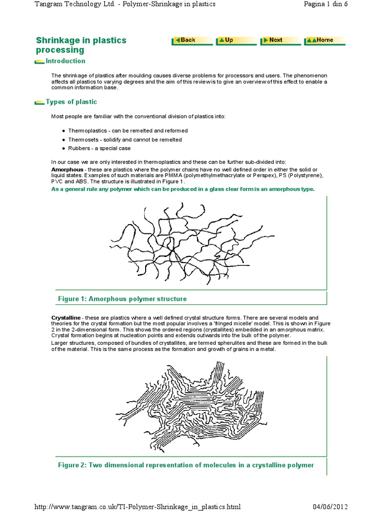 TI-Polymer-Shrinkage in Plastics | PDF | Crystallization | Casting ...