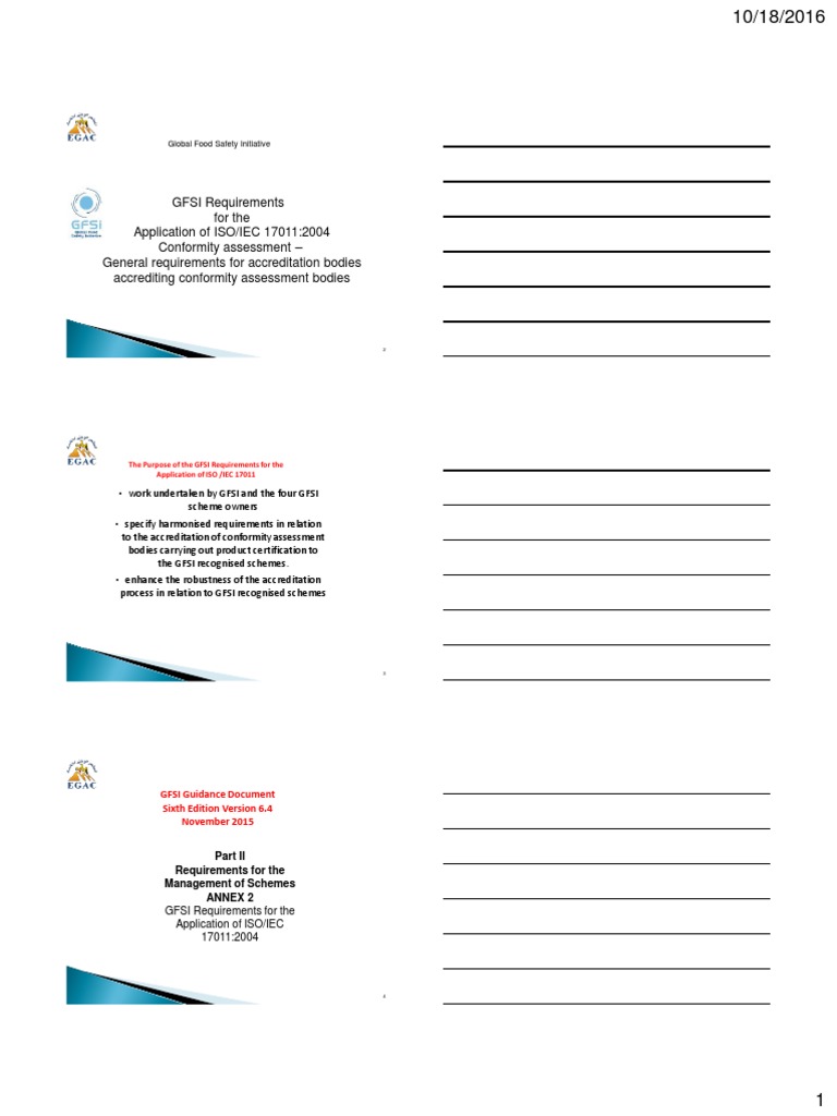 GFSI Scheme Presentation | PDF | Audit | Policy