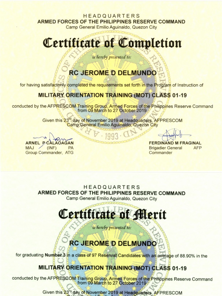AFP Certificates | PDF