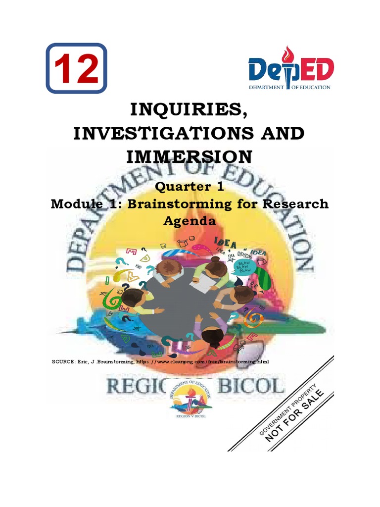 Inquiries Investigation Immersion Module 1 Q1 | PDF | Reason | Science
