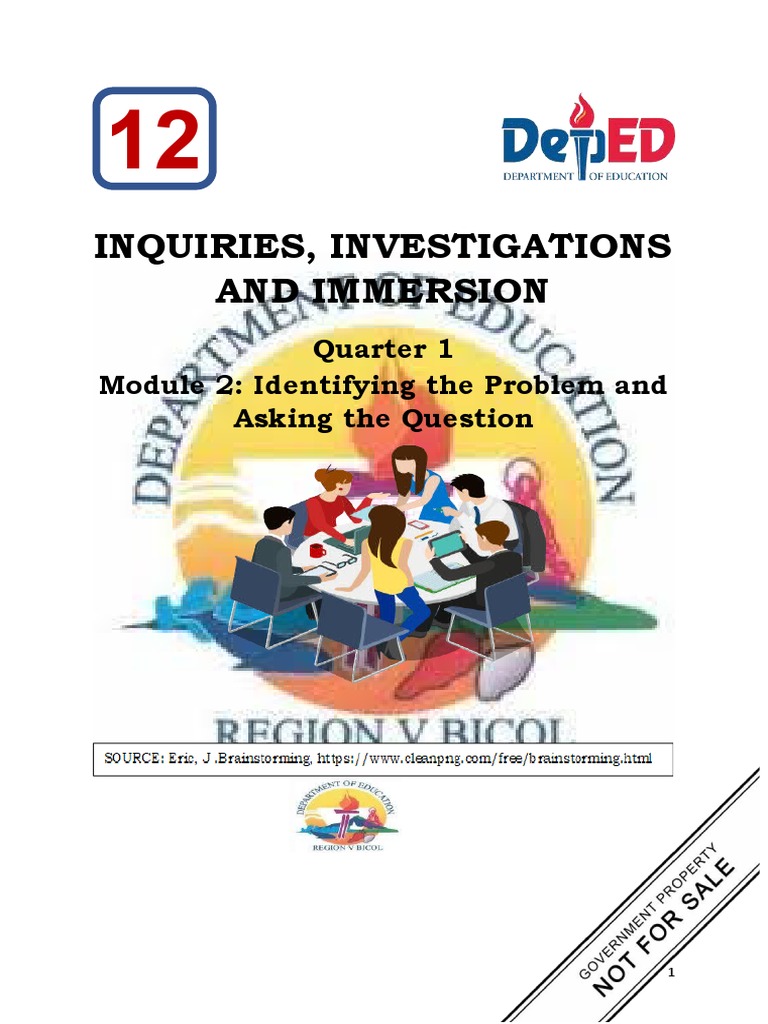 Inquiries Investigation Immersion Module 2 Q1 | PDF | Writers | Hypothesis