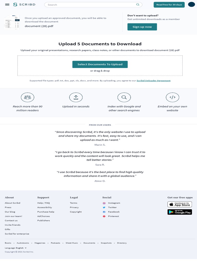 Upload 5 Documents To Download: Document PDF | PDF | Scribd | Information Age