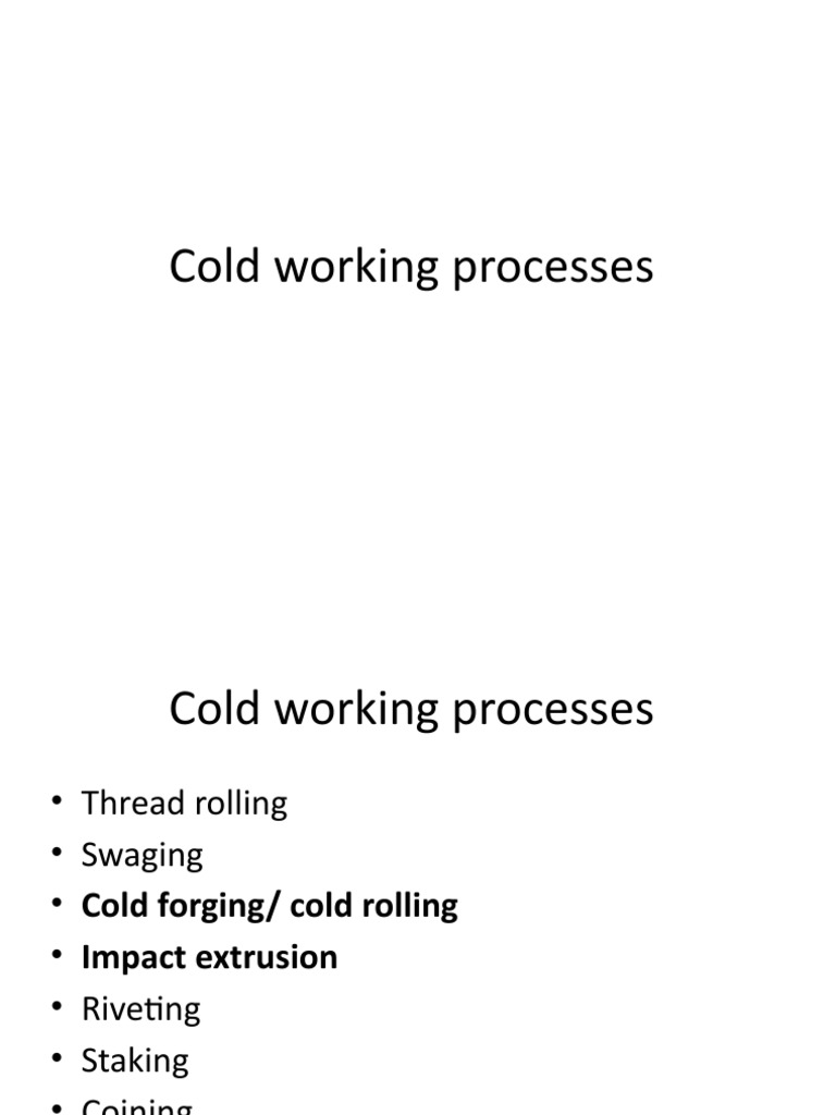 Cold Working Process | PDF