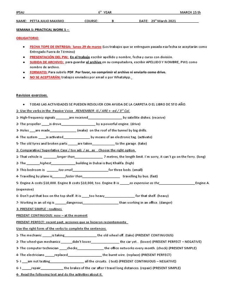 6th Year Semana 1 | PDF | Train | Ferry