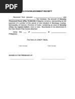 Acknowledgement Receipt - Motor Vehicle | PDF | Law