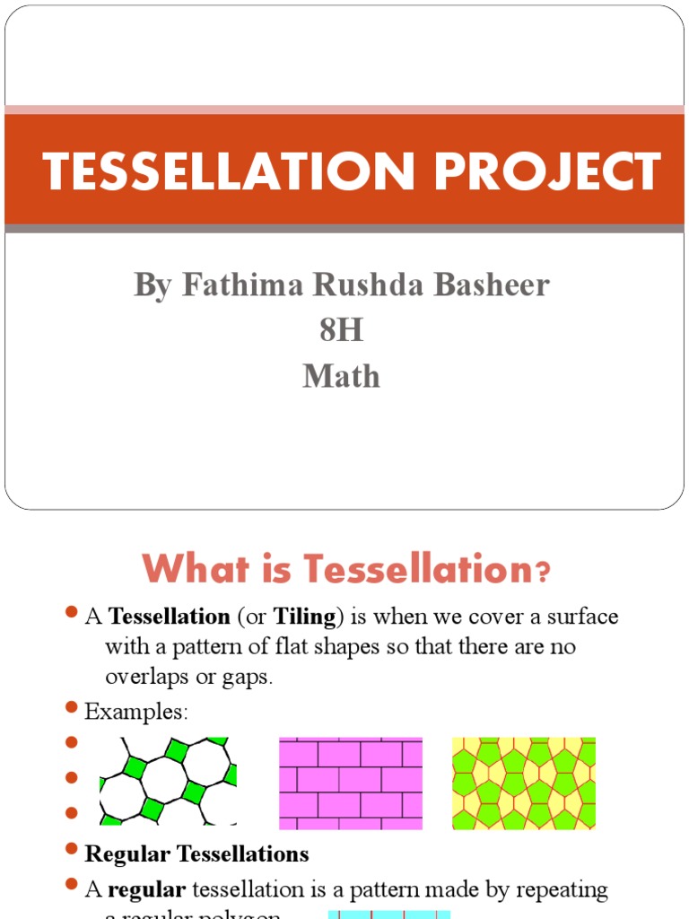 TESSELLATION PROJECT - FathimaRushdaBasheer - Math | PDF