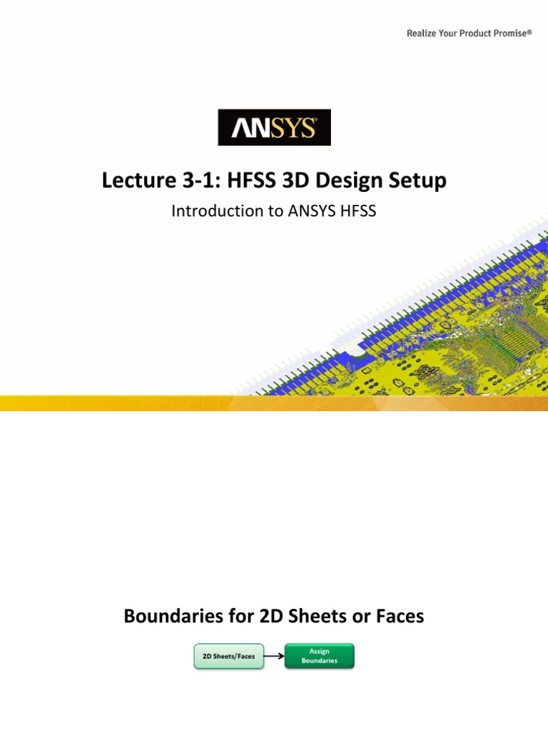 Lecture 3-1: HFSS 3D Design Setup: Introduction To ANSYS HFSS | PDF | Finite Element Method ...