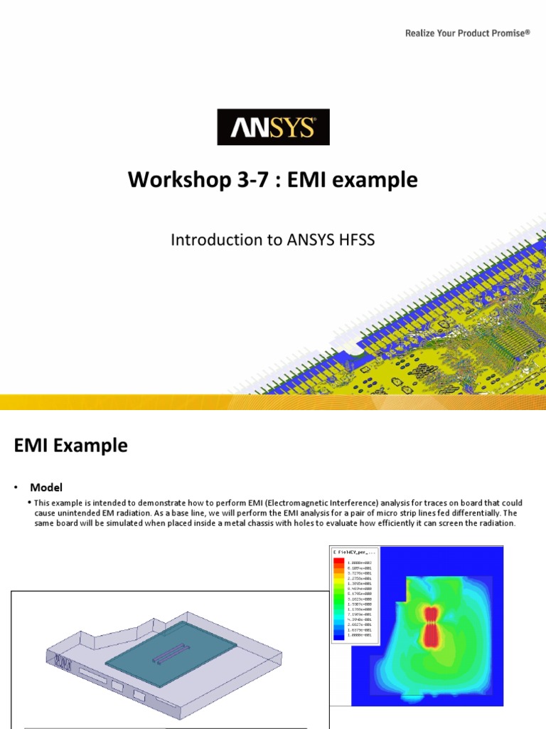 Workshop 3-7: EMI Example: Introduction To ANSYS HFSS | PDF ...