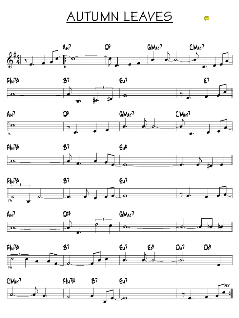 AUTUMN-LEAVES Jazz | PDF