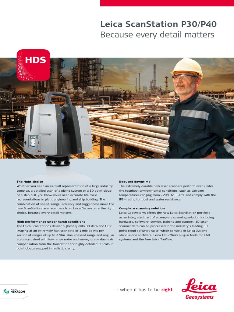 Because Every Detail Matters: Leica Scanstation P30/P40 | PDF | Image ...