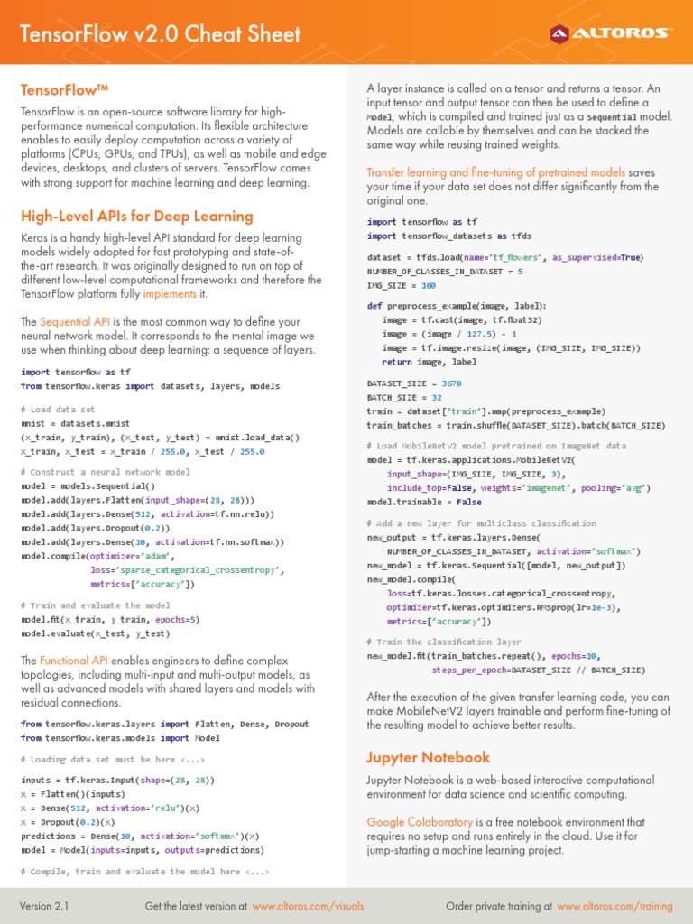 Tensor Flow 2 | PDF | Deep Learning | Computing