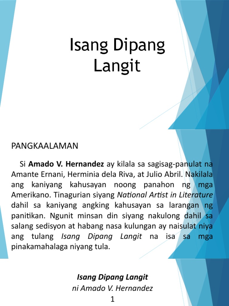 Isang Dipang Langit Grade 8 | PDF