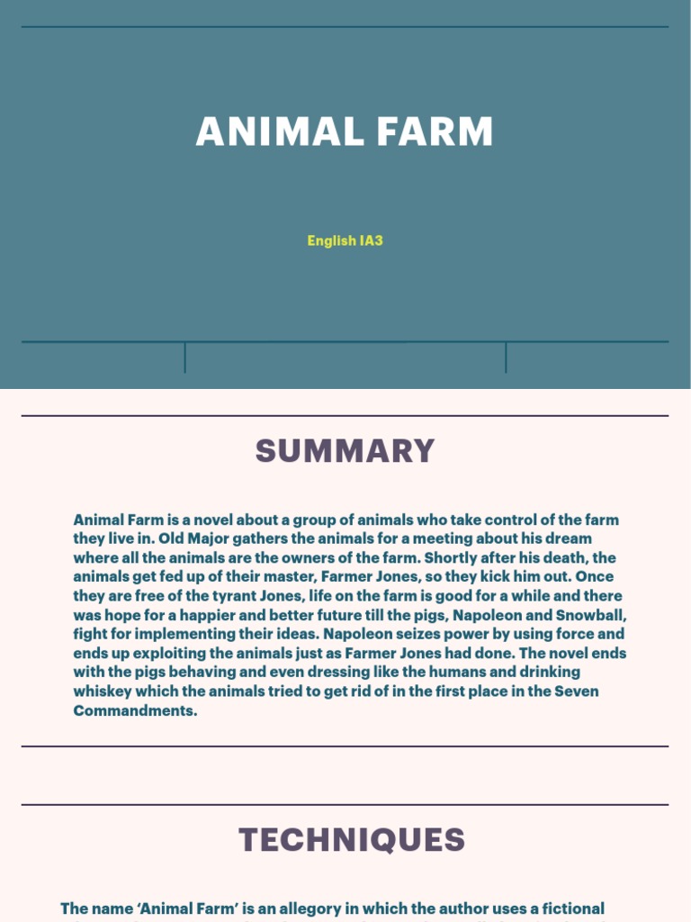 Animal Farm Analysis | PDF