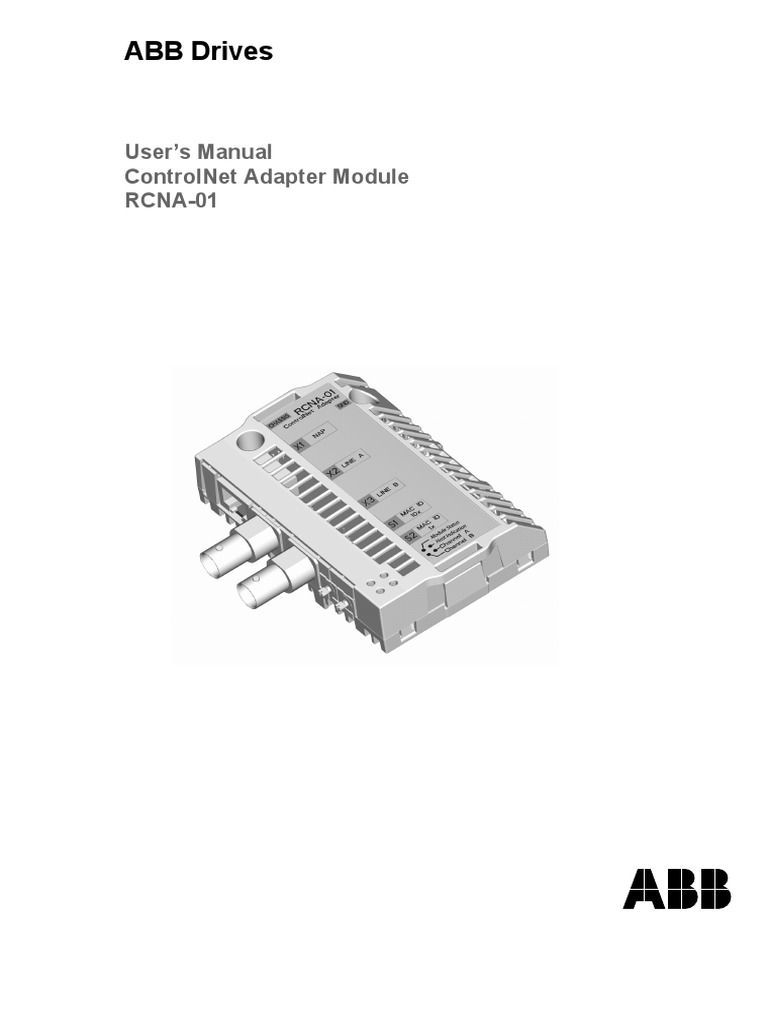 Abb Drives: User'S Manual Controlnet Adapter Module Rcna-01 | PDF | Input/Output | Parameter ...