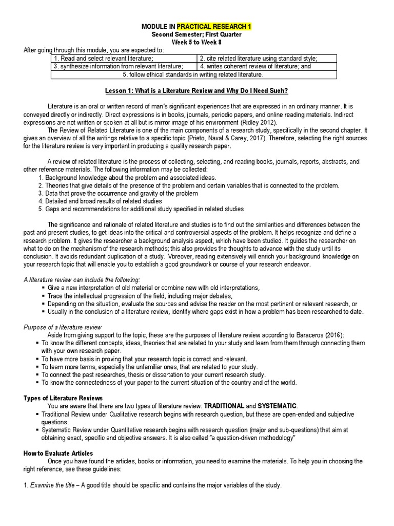 Final Module in Practical Research 1 With Activities | PDF | Libraries ...