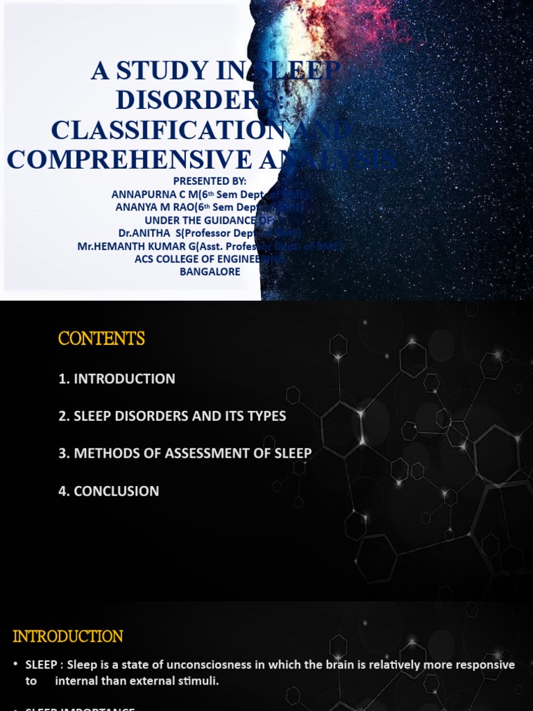 A Study in Sleep Disorders: Classification and Comprehensive Analysis ...