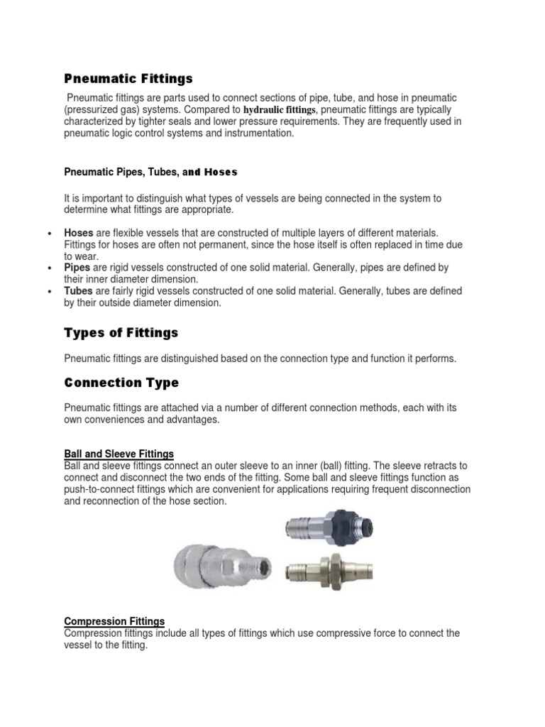 Pneumatic Fittings | PDF