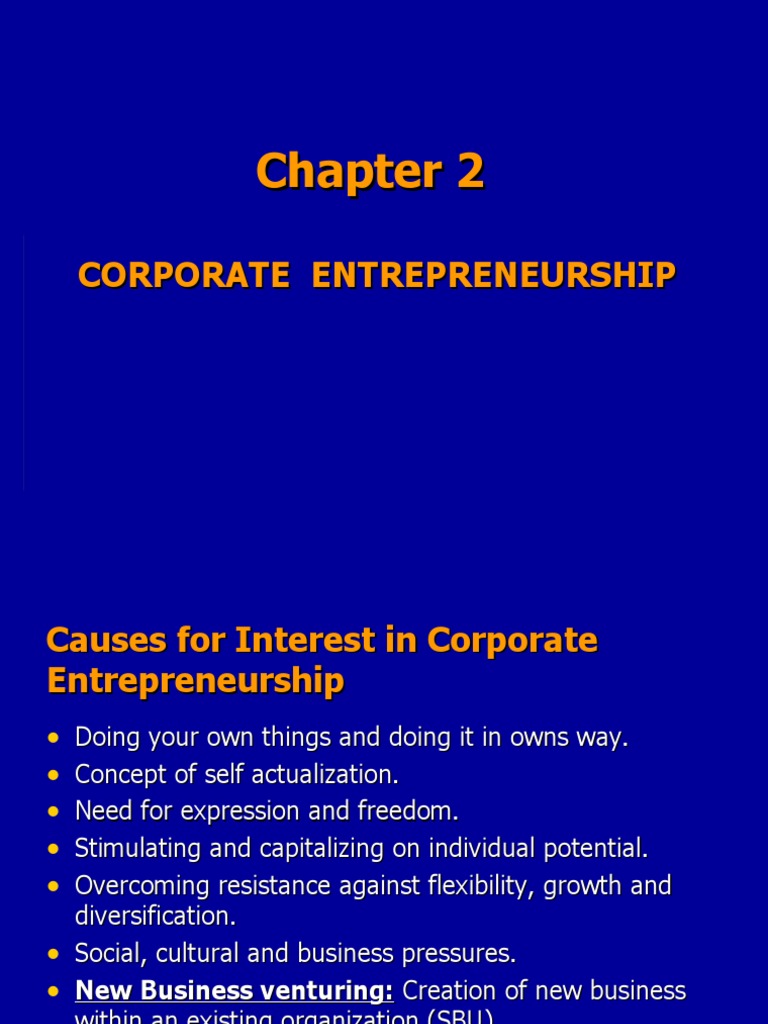 Entrepreneurship Chapter 2 | PDF | Entrepreneurship | Human Nature