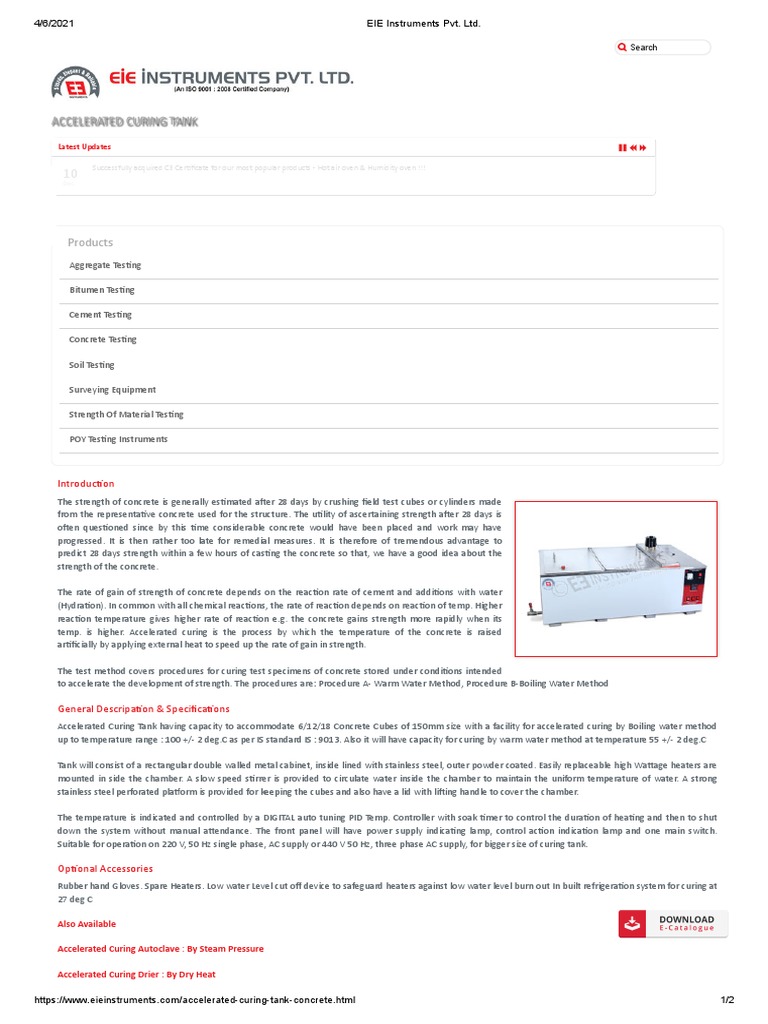 EIE Instruments Pvt. LTD | PDF | Concrete | Water